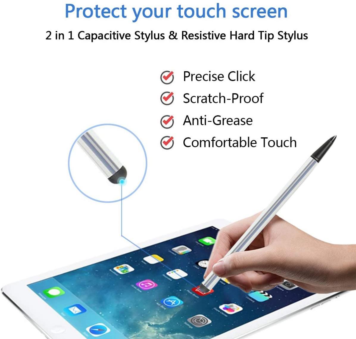 STYLUS CAPACITIVE AND RESISTIVE PEN TOUCH COMPACT LIGHTWEIGHT for ...
