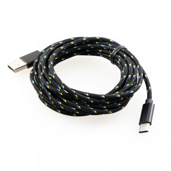 BRAIDED 10FT LONG TYPE-C USB CABLE FAST CHARGER POWER CORD USB-C DATA ...